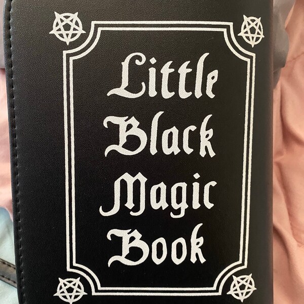 Book of Spells Bag Book Purse Little Black Book Purse Witch Clutch Book ...