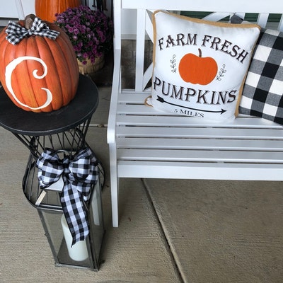 Black & White Farmhouse Buffalo Plaid 12 Bow Tree Topper Lg - Etsy