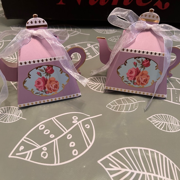 Teapot Party Favour Box Bridal Shower, High Tea - Etsy