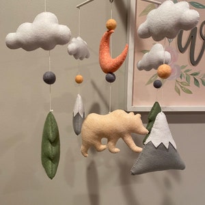 Bear Baby Mobile Woodland Mobile Bear Mobile Mobile | Etsy