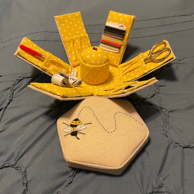 BEE SEWING KIT Victorian Applique Bee Design Hexagon Shape With ...