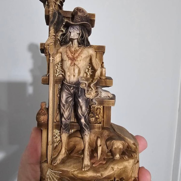 Papa Legba Statue: Handmade Wooden Voodoo Sculpture - Etsy