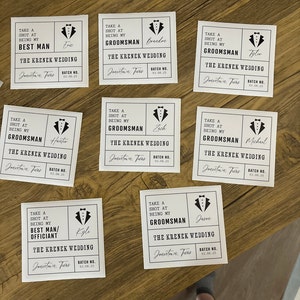 Groomsmen Proposal Whiskey Label, Will You Be My Groomsman Label ...