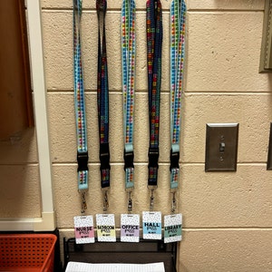 Retro Groovy Smiley Acrylic Classroom Hall Passes - Etsy