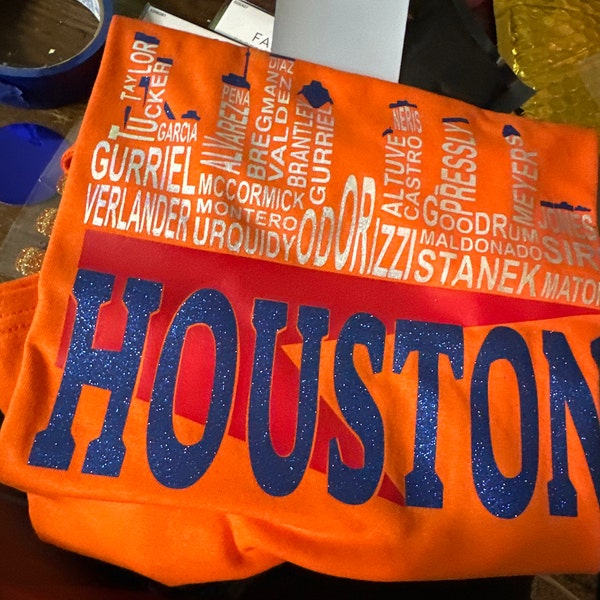Houston Pro Baseball Team Skyline Names Graphic - Etsy