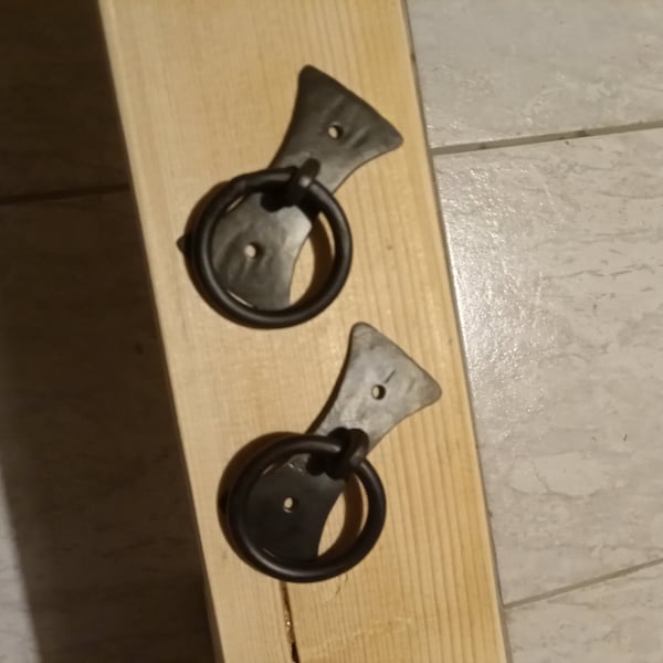 Iron Drawer Pulls, Hand Forged Cabinet Pull Handles, Farmhouse Kitchen ...