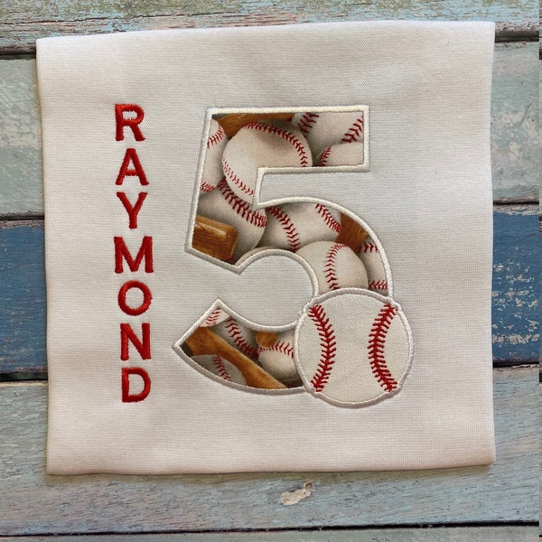 Baseball Applique Machine Embroidery Design Boy Sports Ball Home Run ...