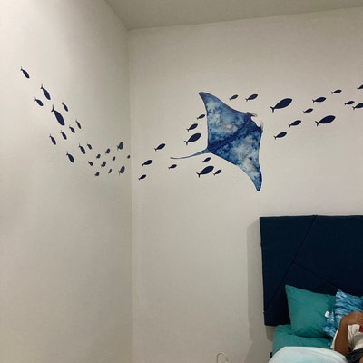 Fish Wall Decals by Wallency School of Fish Vinyl Wall Stickers Kids ...