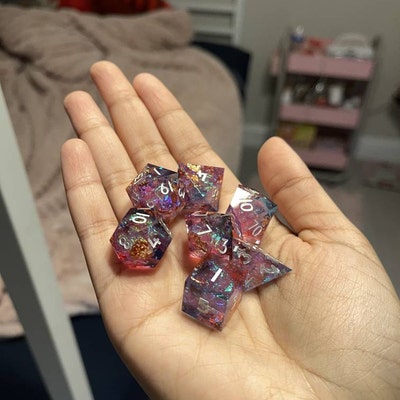 Taro Milk Tea Boba Dice Kawaii Dice, Boba Dice, Handmade Resin Sharp ...