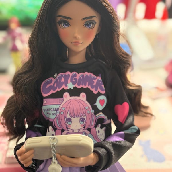 Clothes for Smart Doll: Cozy Gamer Sweater and Skirt Oufit - Etsy