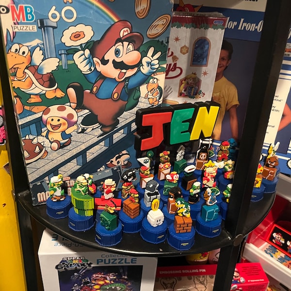 Personalized Mario Style Name Sign, Name Tag Sign, Kids Room Decor ...