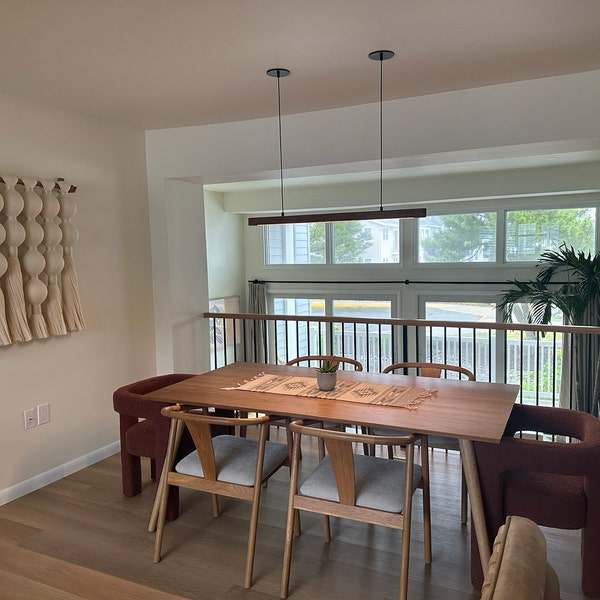 Fyra Oval Linear Suspension Chandelier | Pendant Chandelier | Dining ...