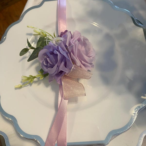 Set of 2 Wedding Cake Topper, Floral Cake Decoration, Cake Topper ...