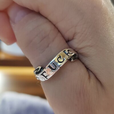 Retro 925 Sterling Silver Ring CK Ring Man Ring Boy Ring - Etsy