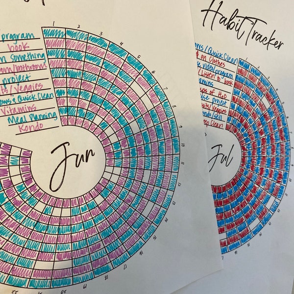 September Circle Habit Tracker - Instant Printable Download Available ...
