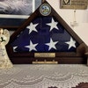 Flag Display Case With Embedded Shell Casings Maple Inlay Service ...