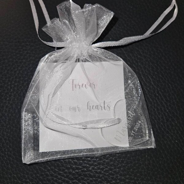 Funeral Memorial Favours / Butterfly Funeral Tokens / Personalised ...