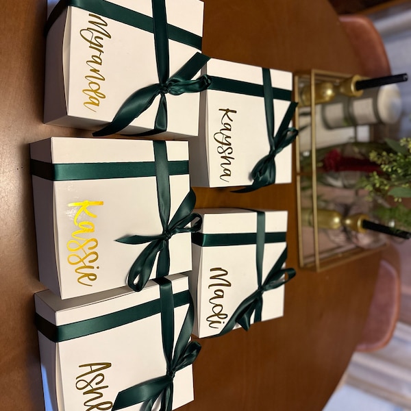 Empty Bridesmaid Proposal Box With Ribbon - Personalized Bridesmaid ...