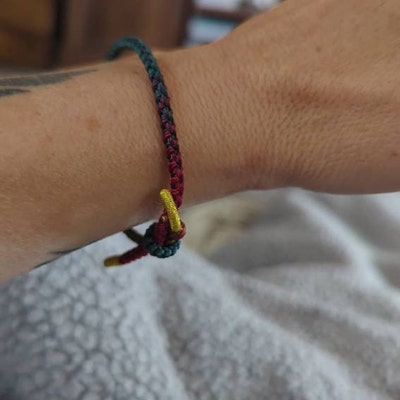 Woven Buddhist Lucky Rope Bracelet for Men or Women Tibetan Knots ...