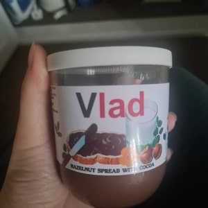 CHRISTMAS PERSONALIZED NUTELLA Labels Personalize With Name - Etsy UK