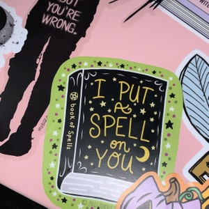 Spell Book Sticker Vinyl Decal Witch Sticker Halloween - Etsy