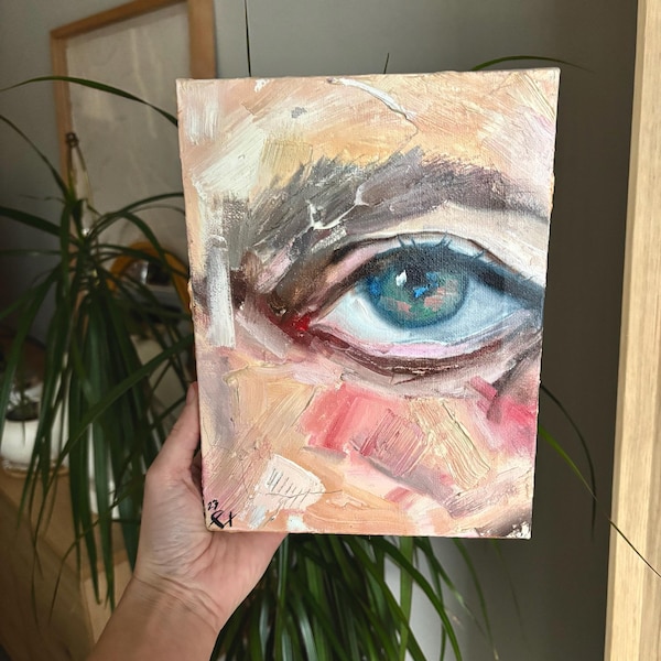 Eye Painting Original Oil Painting Eye Original Art Eye Artwork Impasto ...