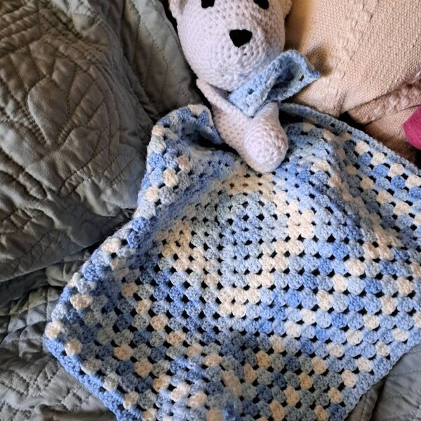 Security Blanket Crochet Pattern, Easy Amigurumi Bear Plush Security ...