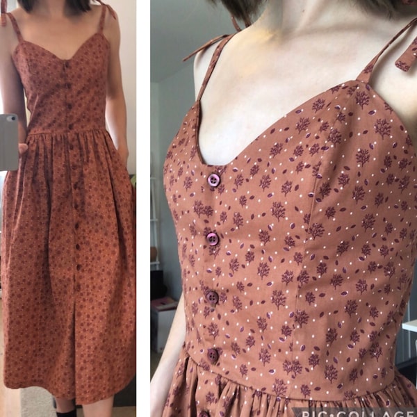Buttondown Dress Pattern: Rosa Sundress, Mini & Midi (PDF Sewing ...