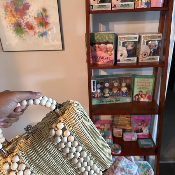 Golden Girls Purse Vintage Style Sophia Petrillo Bag Beaded Rattan ...