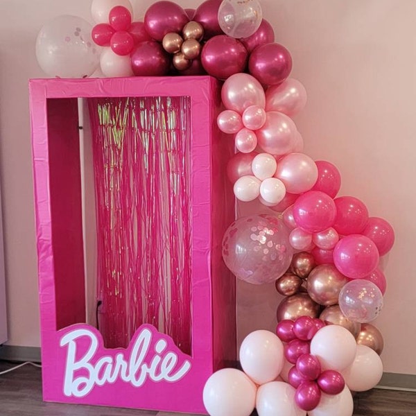 Luxury Double Stuffed Barbie Balloon Garland, Magenta, Pearl Pink ...