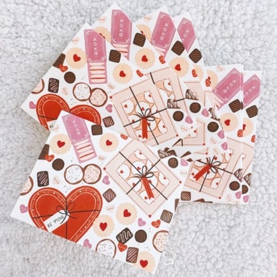 Valentine's Day Cards : Valentine's Sweets and Candy Illustrated ...
