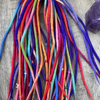 Wool Ombre Dreadlocks and Twists Black Dreadlocks With a Pattern Made ...