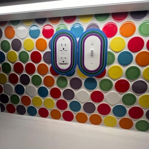 Tri-color Mid Century Modern Single Toggle Light Switch Cover and ...