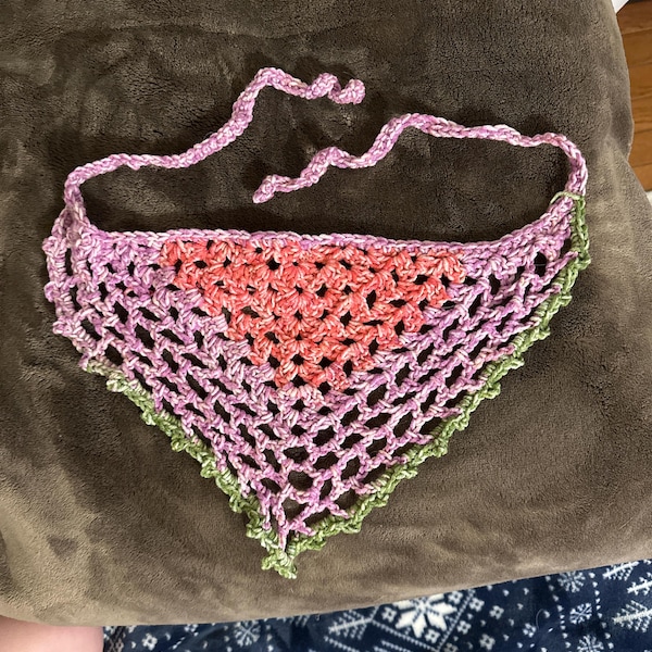 The Gradient Granny Kerchief PDF Pattern | Crochet Bandana Downloadable ...