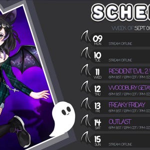 Stream Schedule Template for Twitch & Youtube Streaming / Pumpkin ...