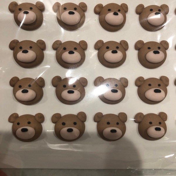 Royal Icing Teddy Bear Transfers - Etsy