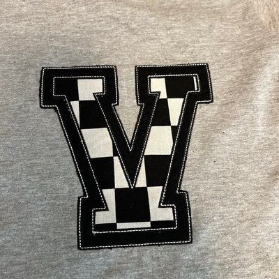 Two Layers Double Applique Athletic Sport High School Team Players FONT ...