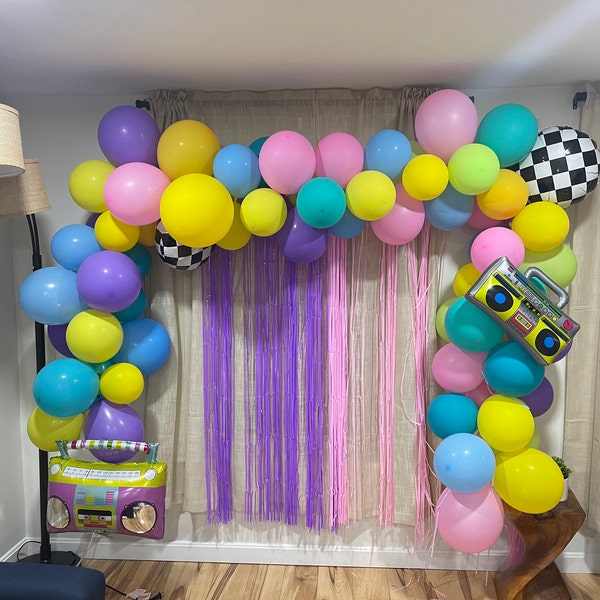 Bach to the 90s Balloons 80s 90s Balloon Arch Kit Back to the 90s ...