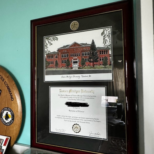 Four Certificate Frame Degree Framing Holds 4 Diploma Quadruple Documents Framing Professional ...