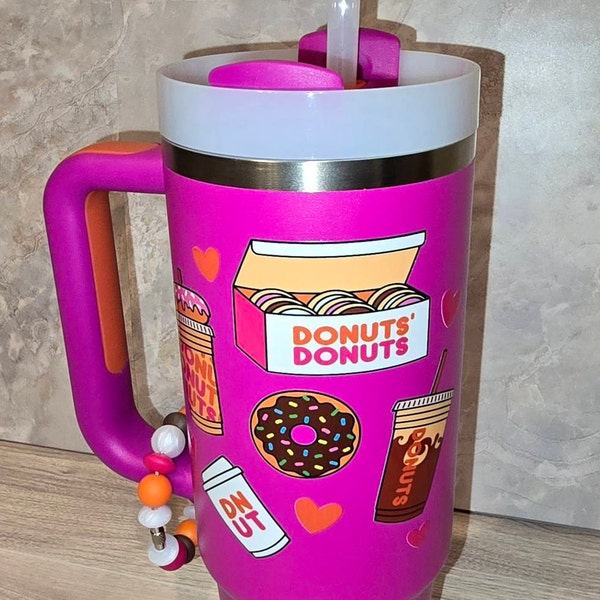 Cup Care 16 Ounce Glass Cup Transfers UVDTF Glass Tumbler Wraps ...