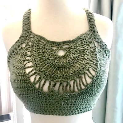 Crochet Bikini PDF Pattern With Hidden Elastic Boho Handmade Top With ...