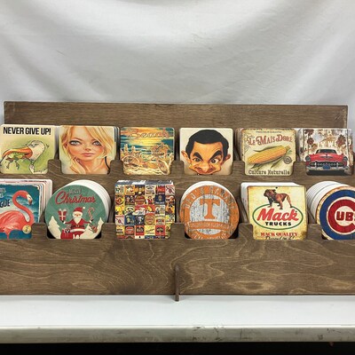 Coasters Display, 2 Tier 12 Bin 4.5inch Wide X 3.5inch Depth - Etsy
