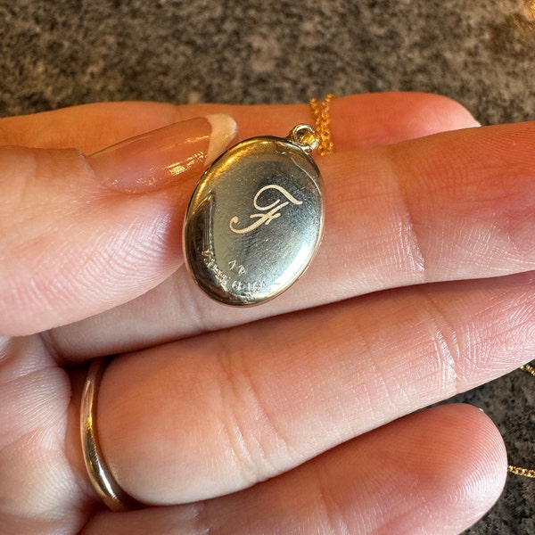 Text Engraving for Lockets (add-on), Personalized Message, Date, Love ...