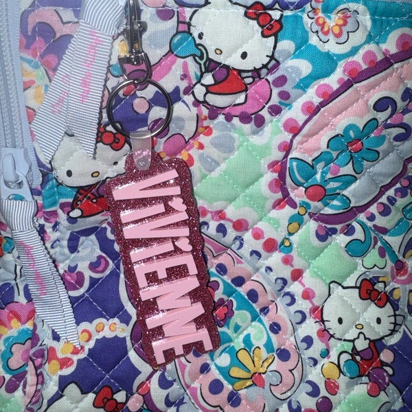 Backpack Name Tag Acrylic Keychain Personalized Acrylic Name Tag Diaper ...