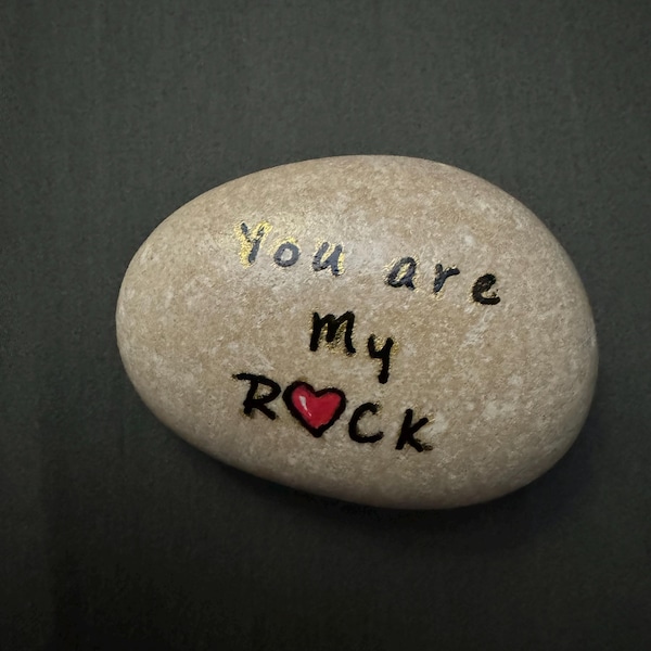 You Are My Rock Personalized Inspiration Stone Word My Rock Pocket Hug ...
