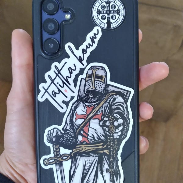 4" Rosary Crusader Vinyl Sticker - Etsy