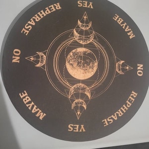 Triple Moon Pendulum Board Triple Moon Divination Board Altar ...