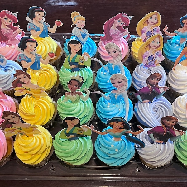 Disney Princess Cupcake Toppers, Party Decorations - Etsy