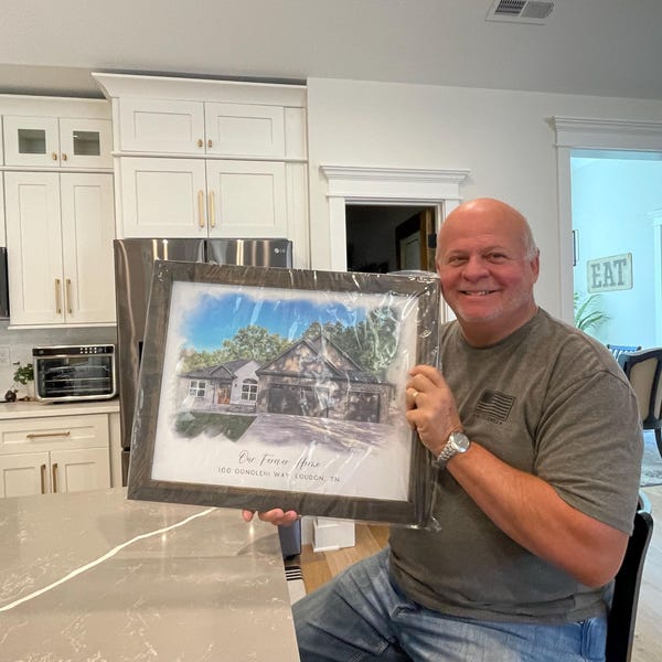 House Portrait, House Painting, Housewarming Gift, Realtor Gift, Home ...