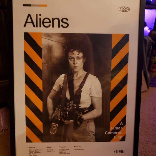 A4 Alien 1979 Movie Film A3 Poster Print Ridley Scott Aliens 1986 ...
